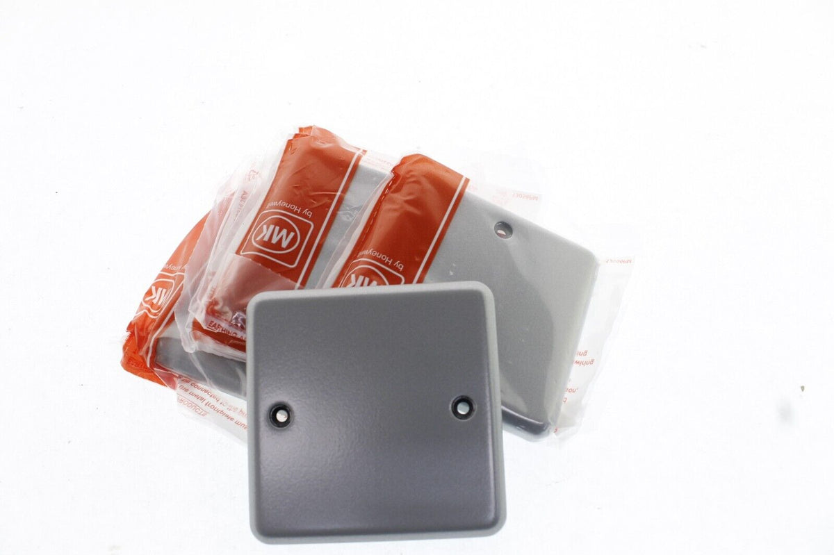 MK K3390 ALM 1 GANG BLANK PLATE METALCLAD ( NO BACK BOX) (pack of 5 ...