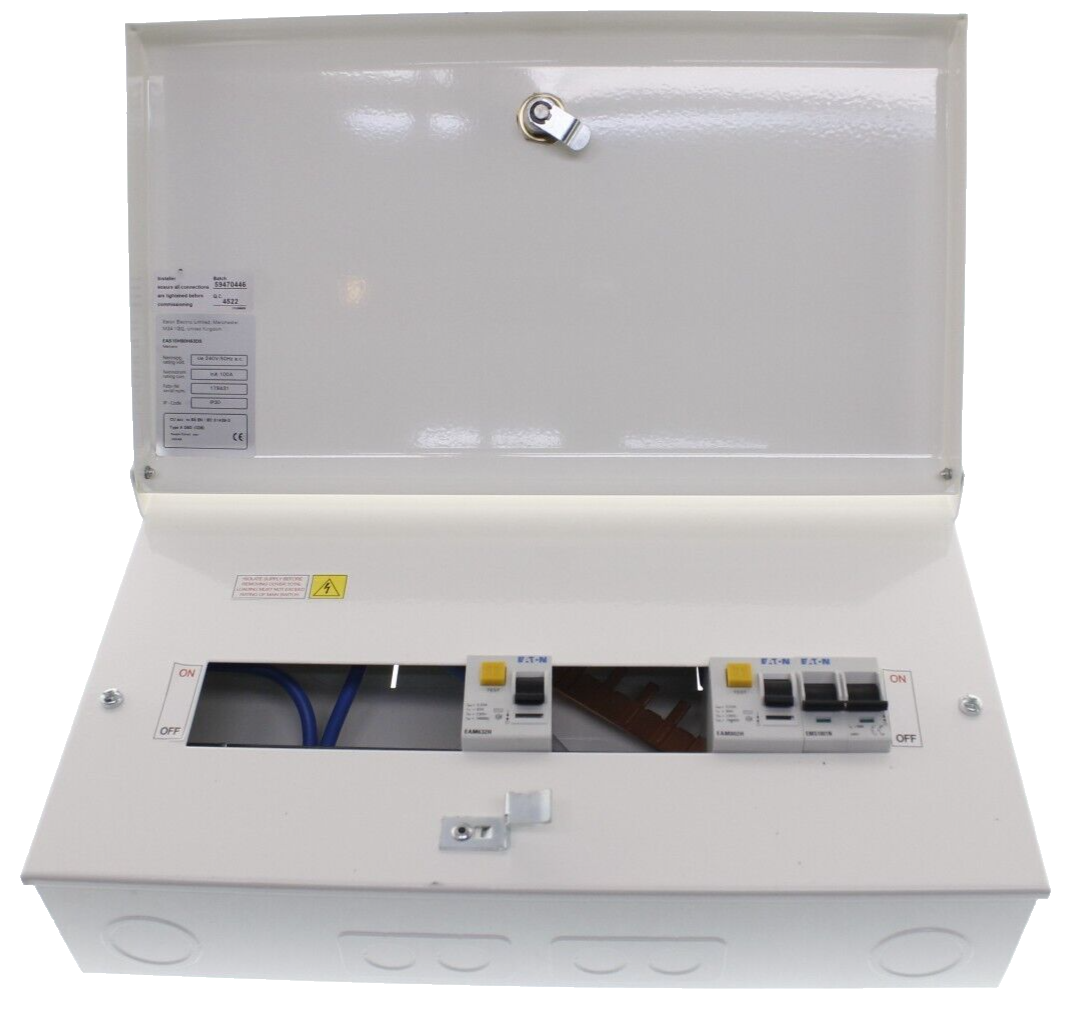 EATON EAS10H63H63DS - 10 Way Flexible Dual 63A RCD Metal Clad Consumer ...